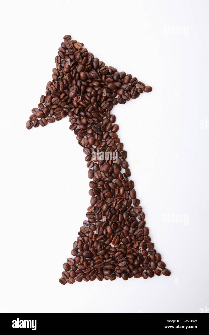 roasted coffee beans in arrow Stock Photo - Alamy