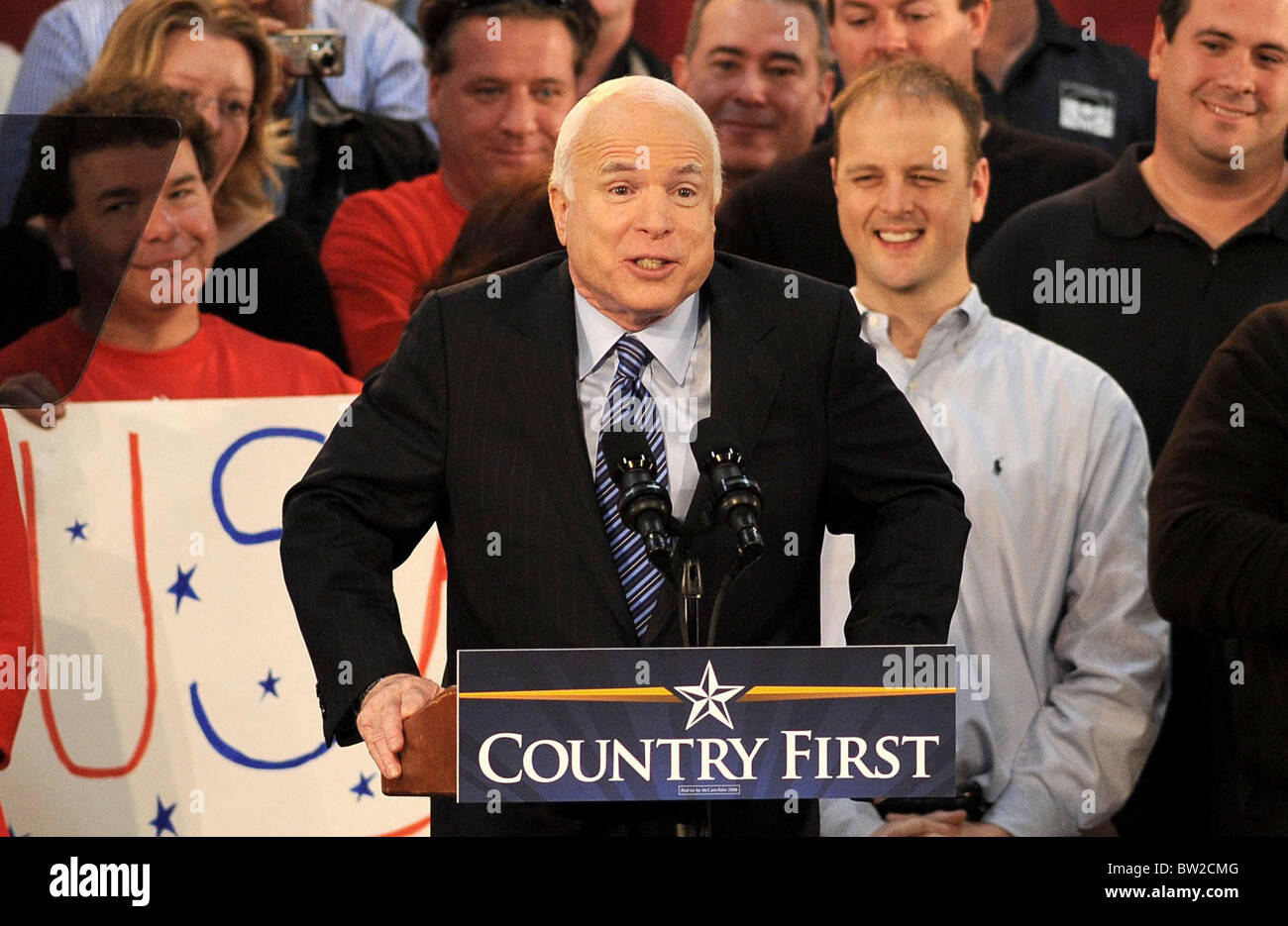 John McCain Presidential Campaign Rally in Swing-State Pennsylvania ...