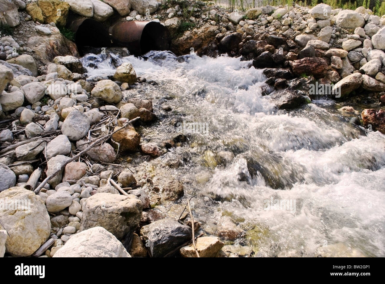 freshwater stream with small waterfall Stock Photo - Alamy