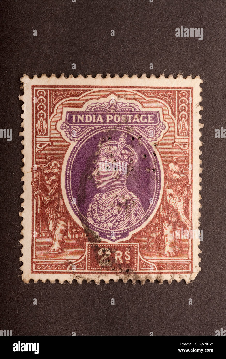 Indian Postage Stamp, 2 rupees Stock Photo - Alamy