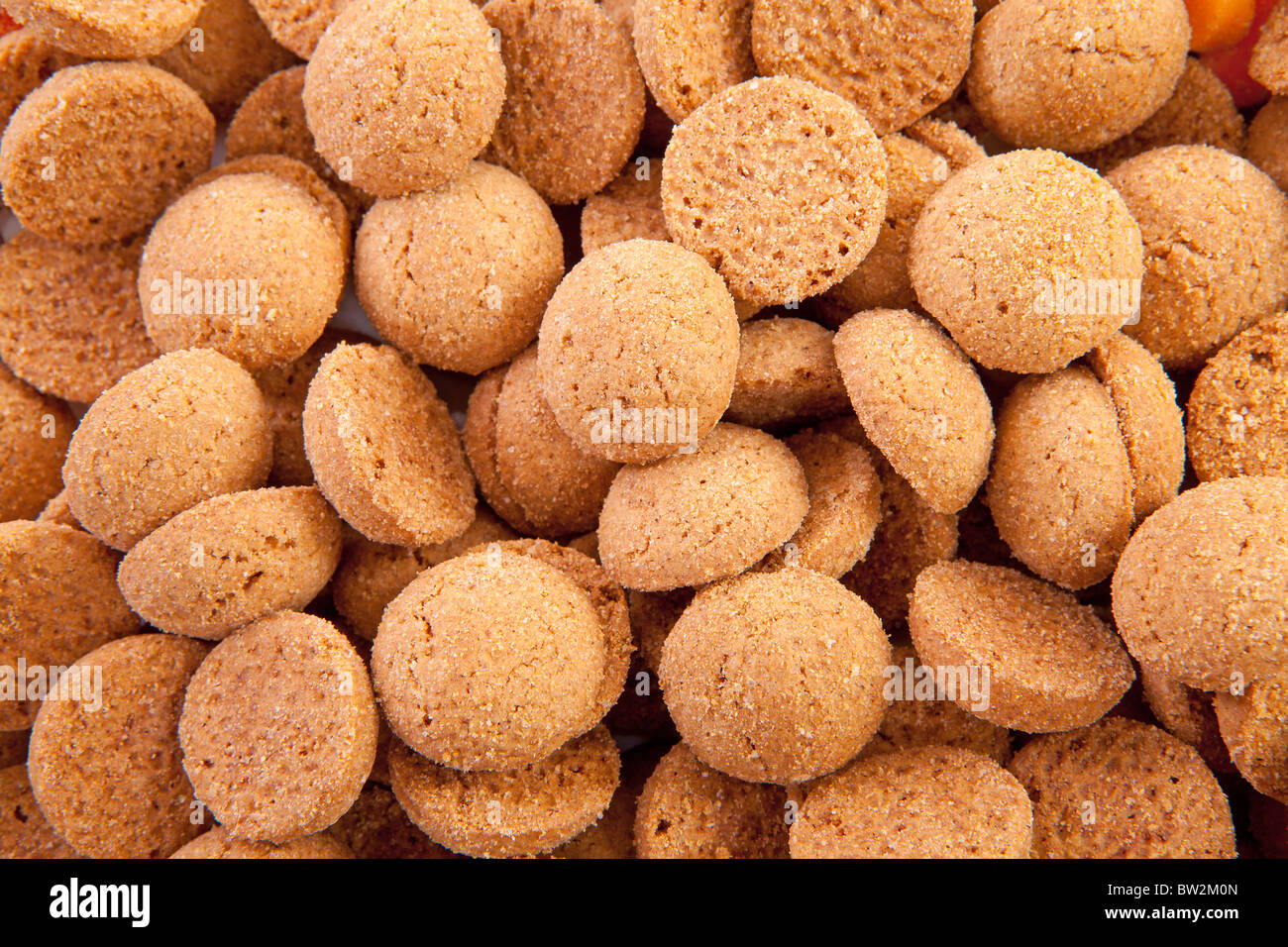 background of typical dutch sweets: pepernoten (ginger nuts) for a ...