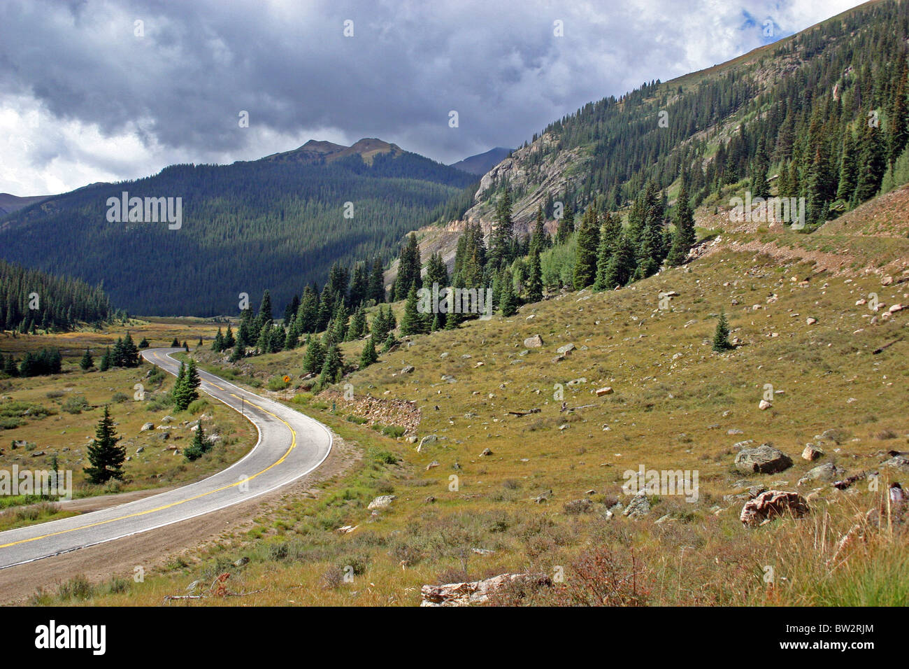 Road leading to Independence Pass Colorado Stock Photo - Alamy