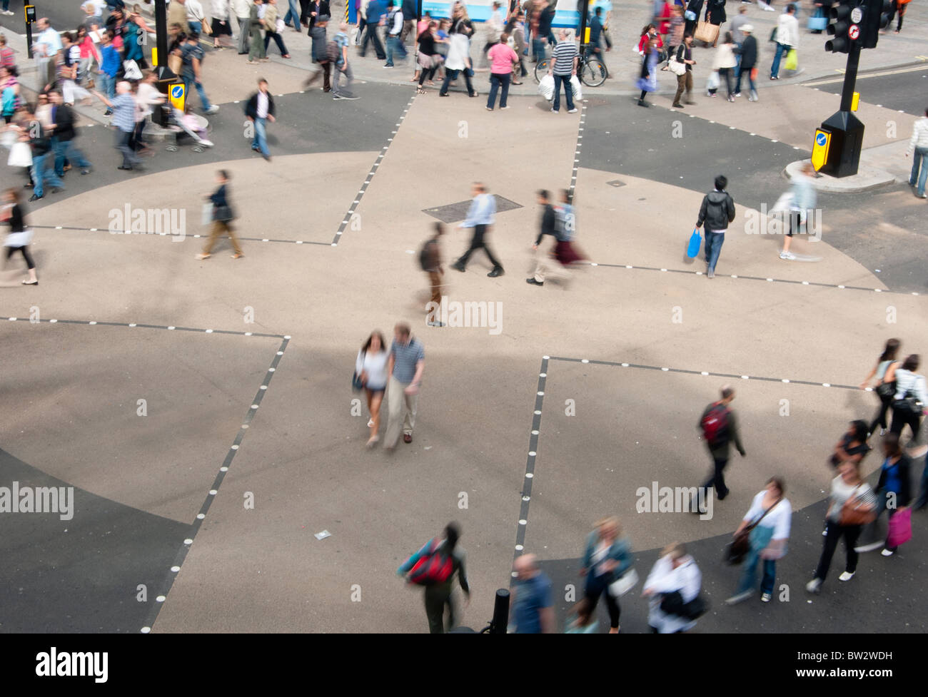 New pedestrian crossing at Oxford Circus, London, UK Stock Photo - Alamy