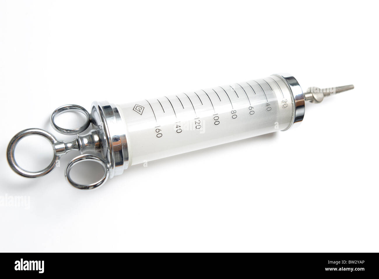 Large syringe cut out Stock Photo - Alamy