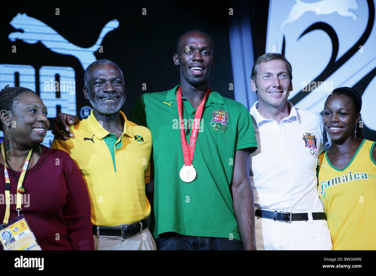 Usain bolt of jamaica promotes puma brand in beijing hi-res stock ...