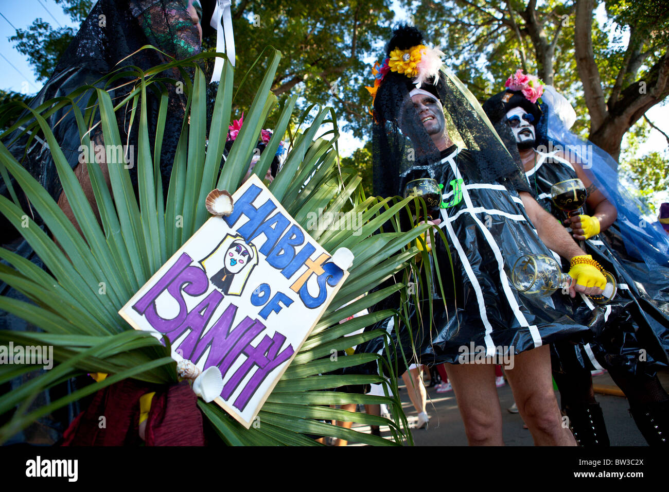 Costumed revelers during Fantasy Fest halloween parade in Key West ...