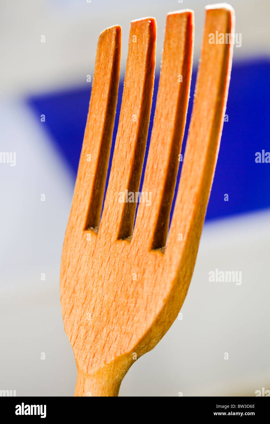Detail of wooden fork Stock Photo - Alamy
