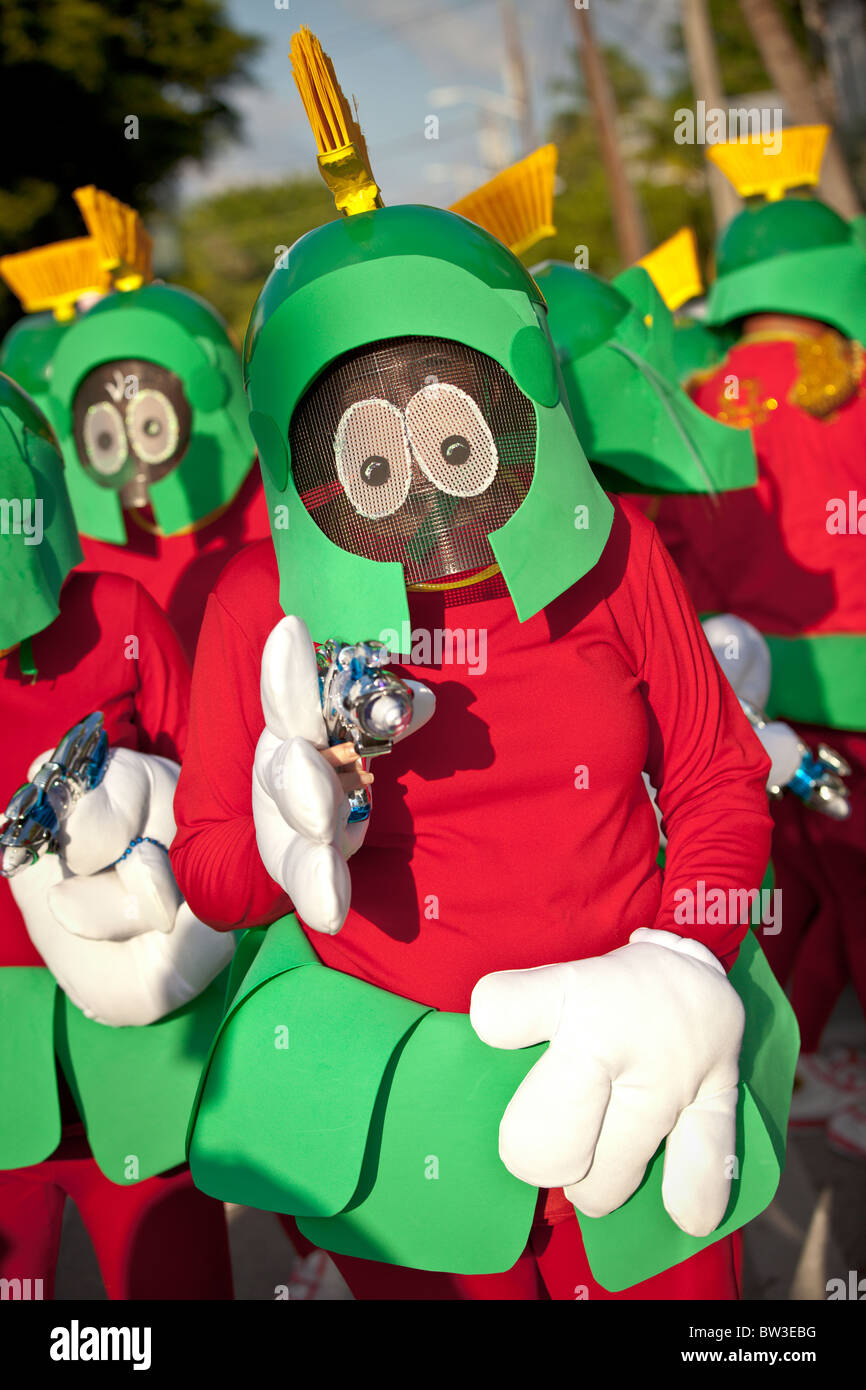 Costumed revelers during Fantasy Fest halloween parade in Key West ...