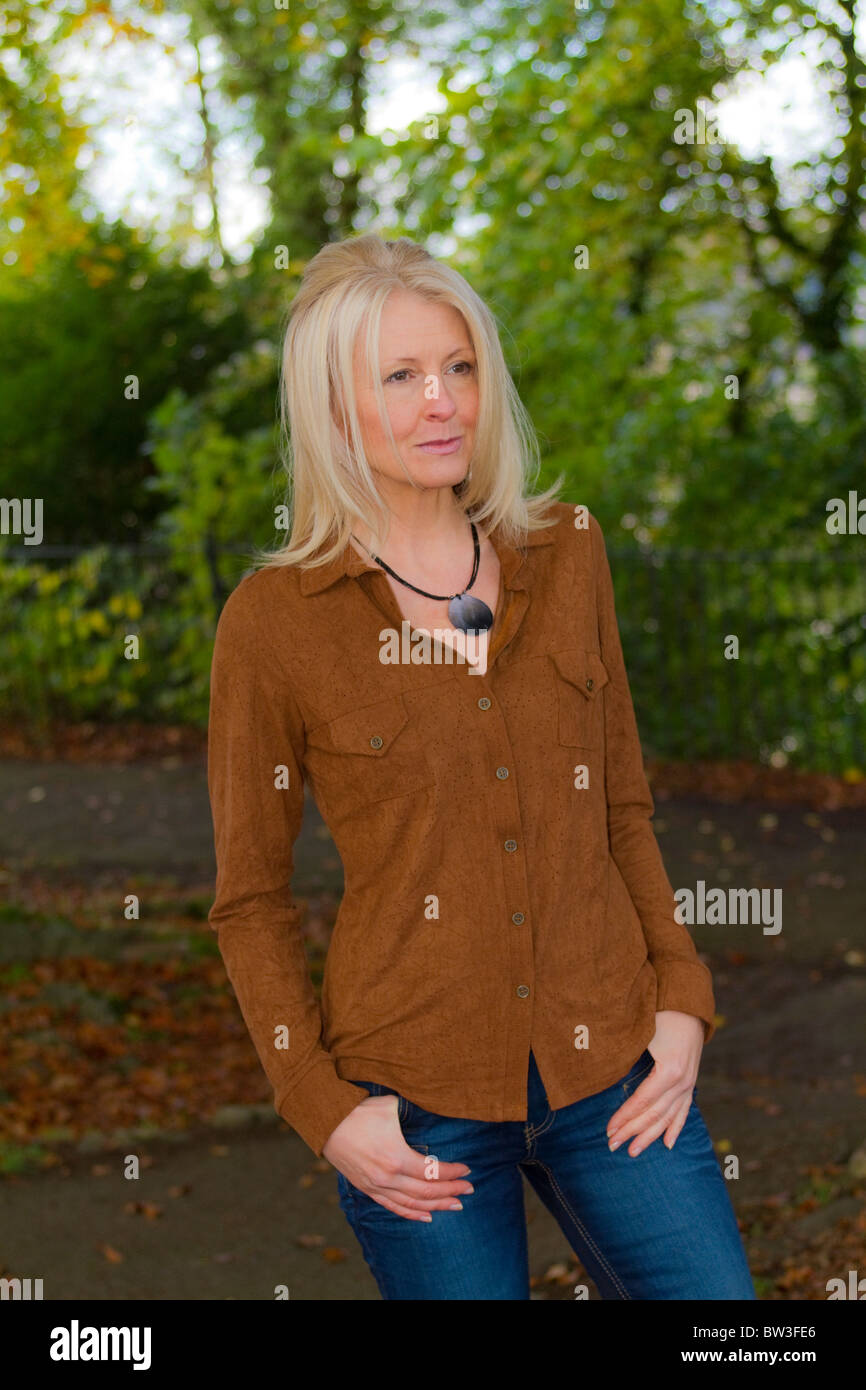 single female outdoors Stock Photo - Alamy