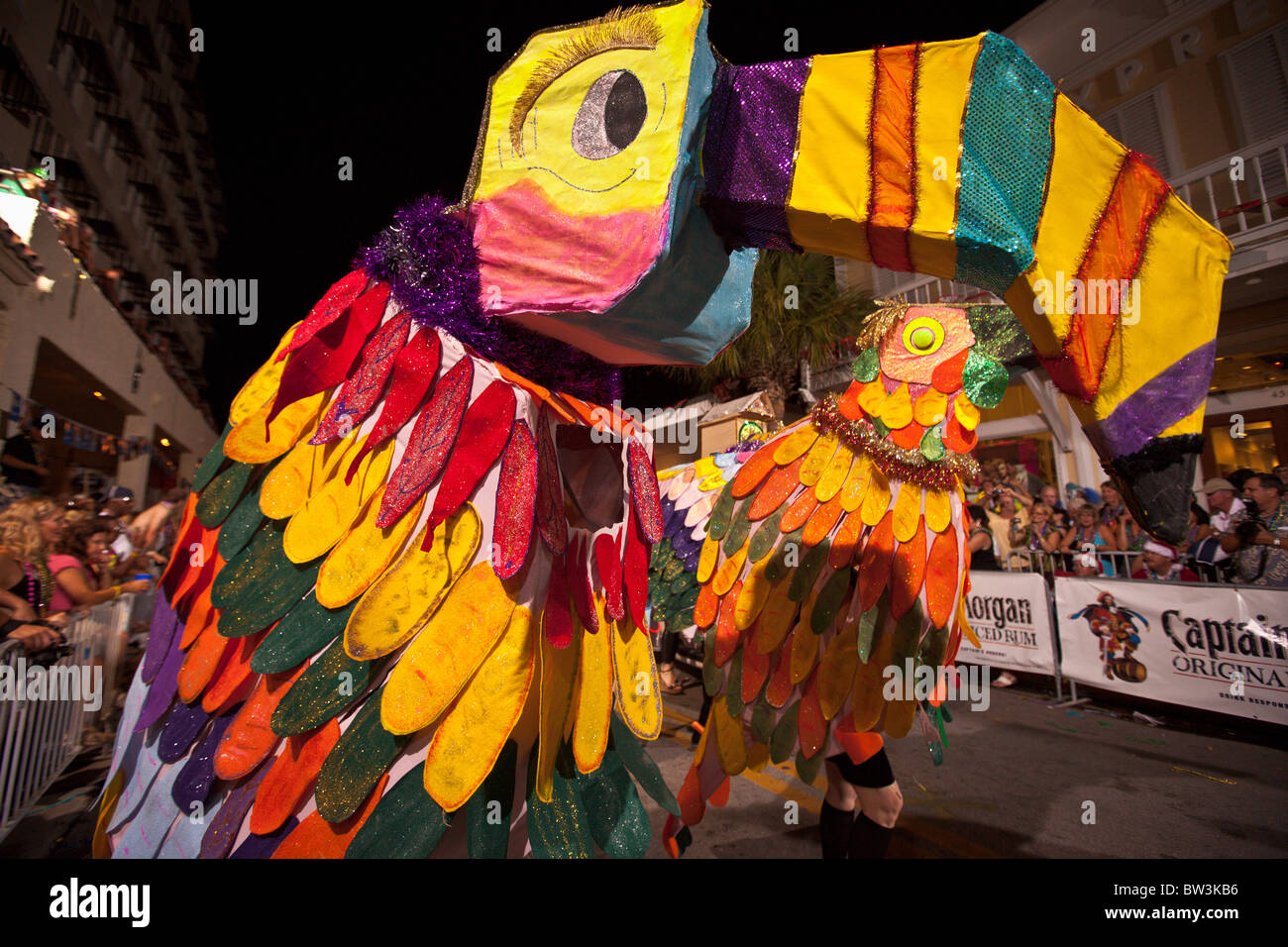 Costumed revelers during Fantasy Fest halloween parade in Key West ...