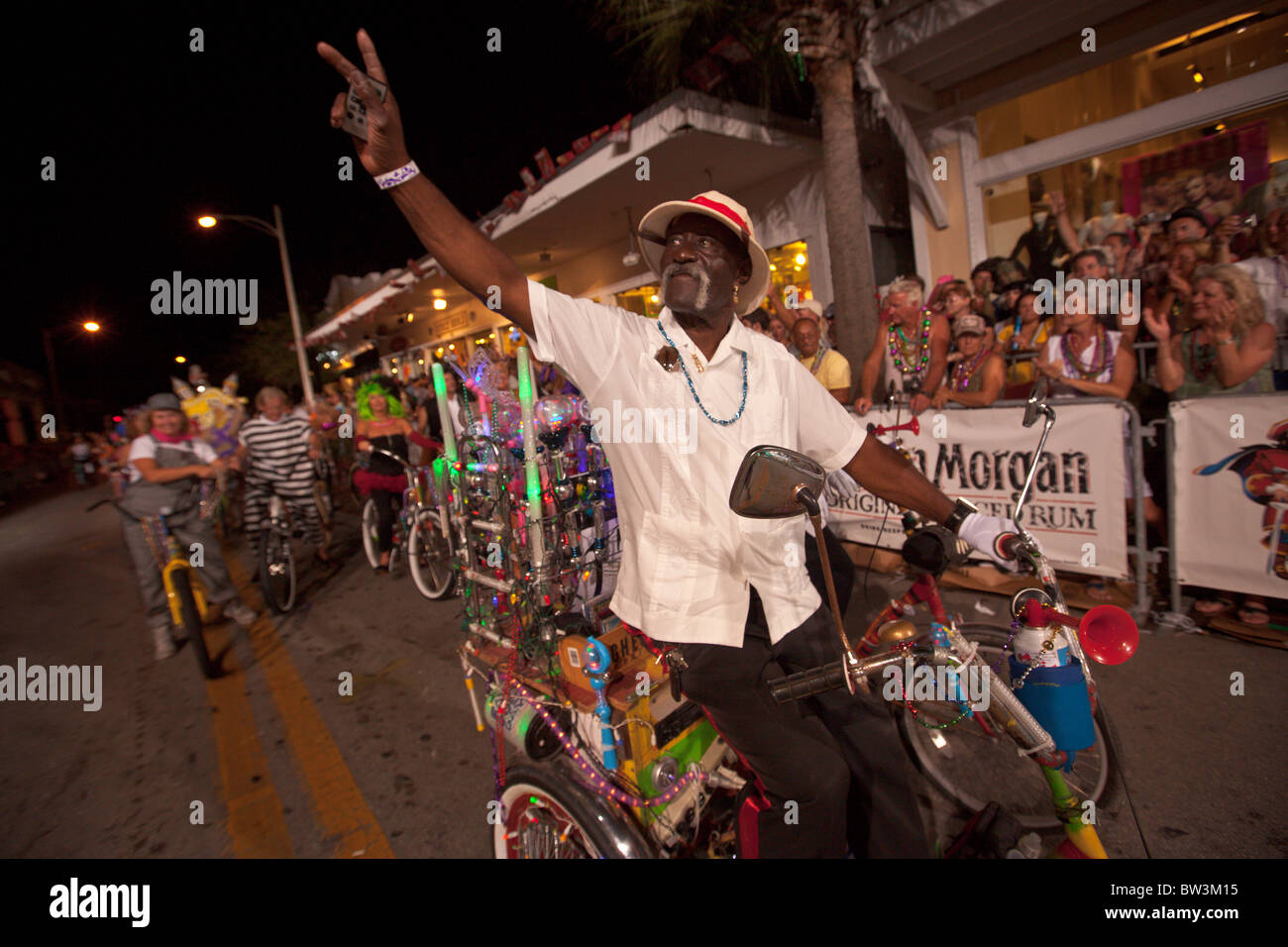 Costumed revelers during Fantasy Fest halloween parade in Key West ...