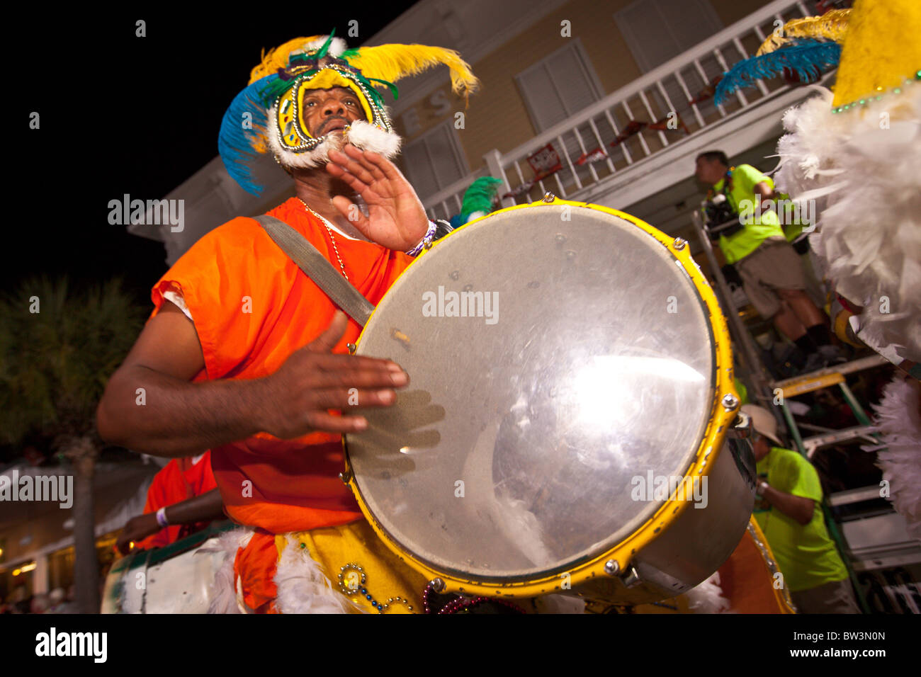 Costumed revelers during Fantasy Fest halloween parade in Key West ...