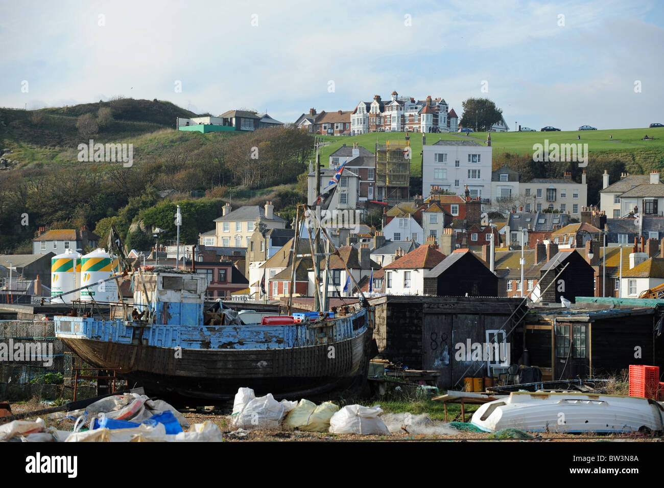 The old fishing quarter of The Stade Hastings East Sussex UK Stock ...