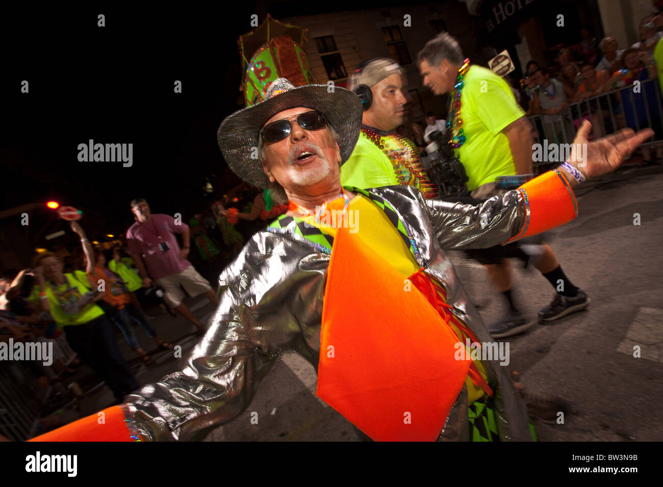 Costumed revelers during Fantasy Fest halloween parade in Key West ...