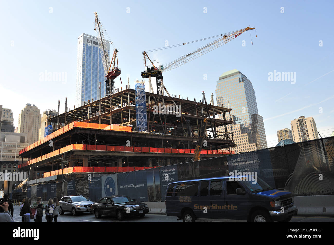 Ground Zero reconstruction of World Trade Center New York City Stock ...
