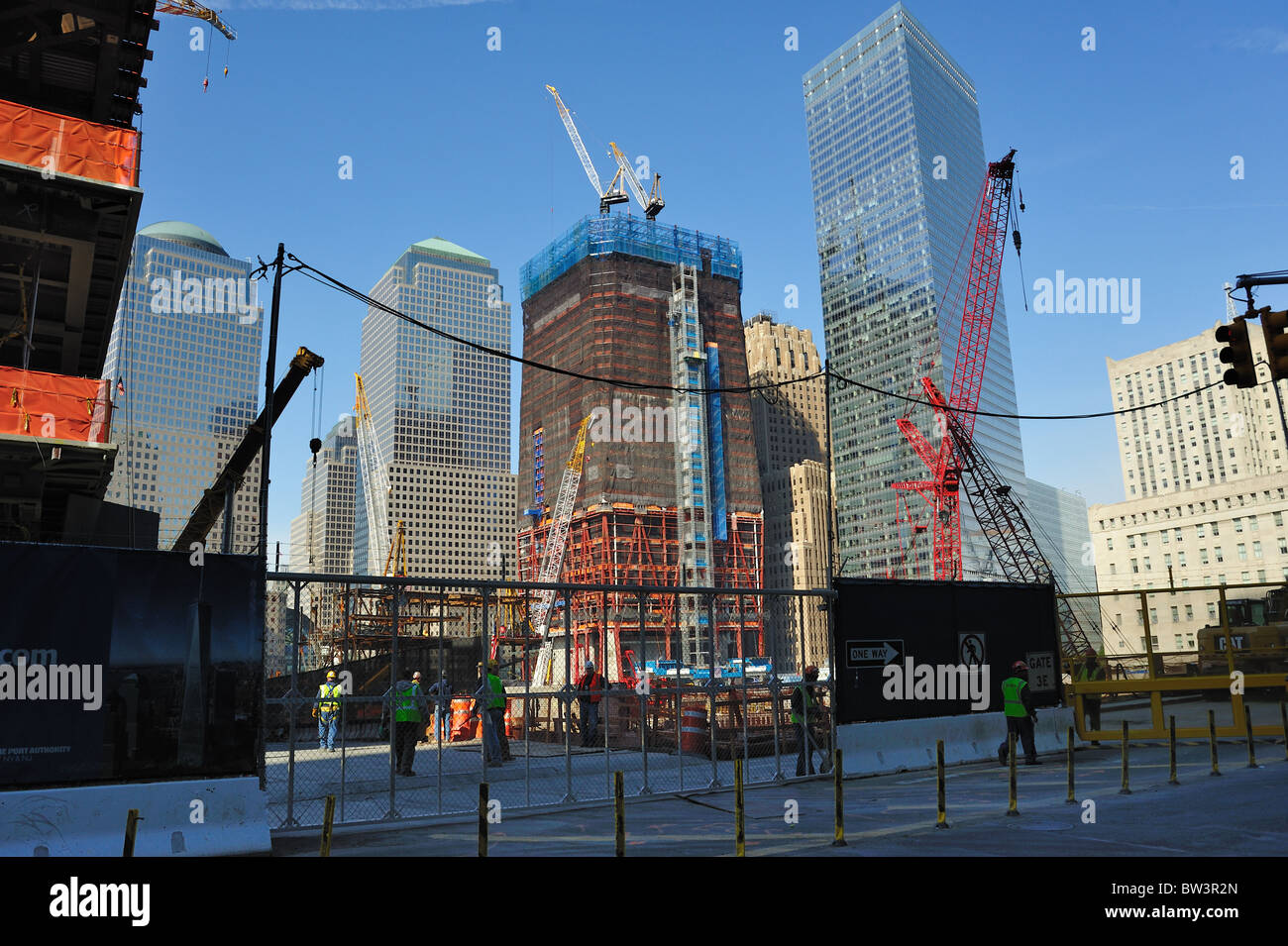 Ground Zero reconstruction of World Trade Center New York City Stock ...