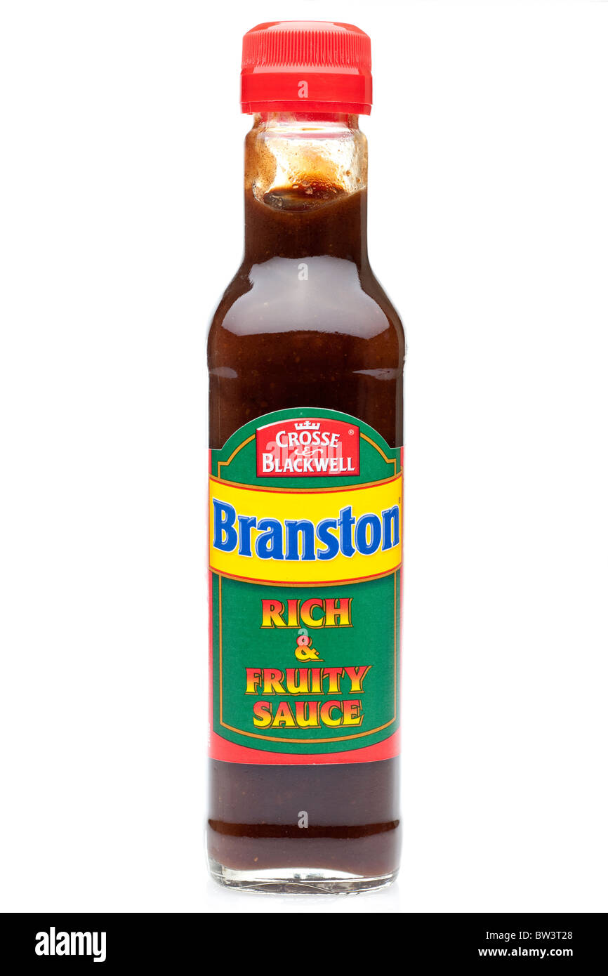 Bottle of Crosse and Blackwell Branston rich and fruity sauce Stock ...