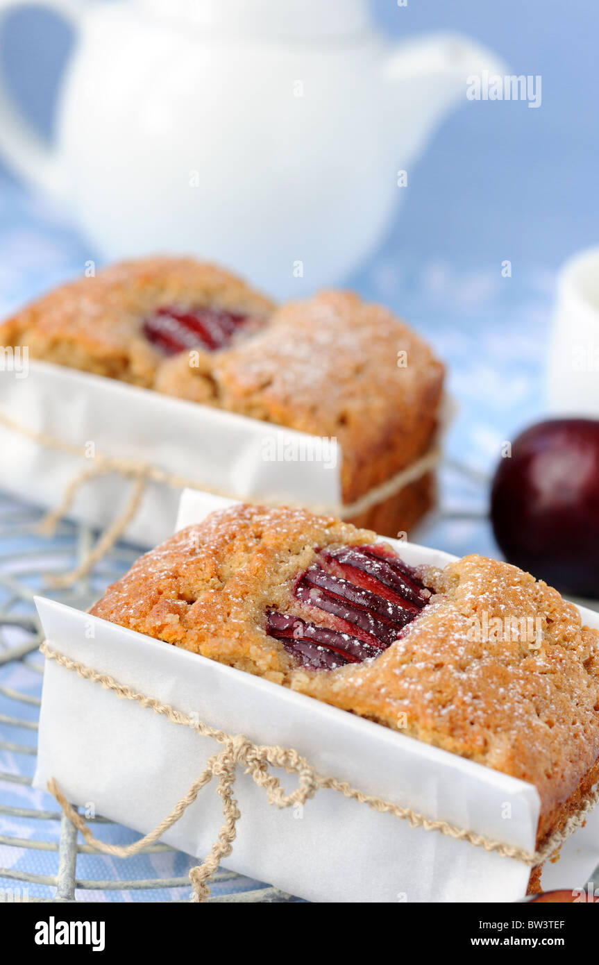 Rye cake with plums Stock Photo - Alamy
