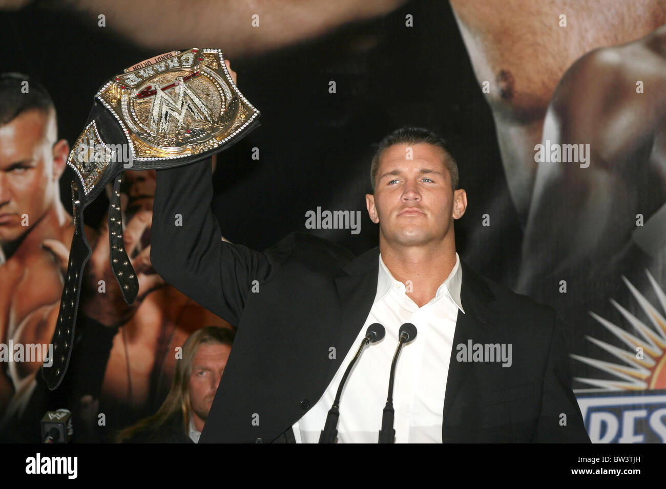 WWE Superstars WrestleMania Press Conference Stock Photo - Alamy