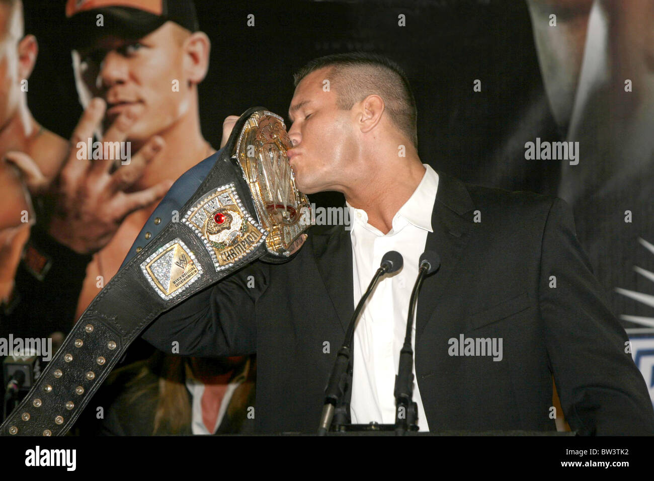 WWE Superstars WrestleMania Press Conference Stock Photo - Alamy