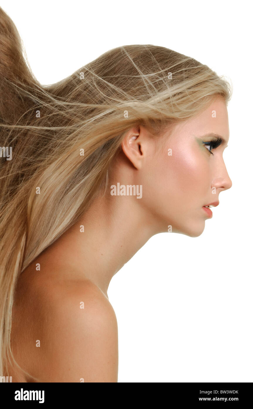 Woman face profile cutout hi-res stock photography and images - Alamy