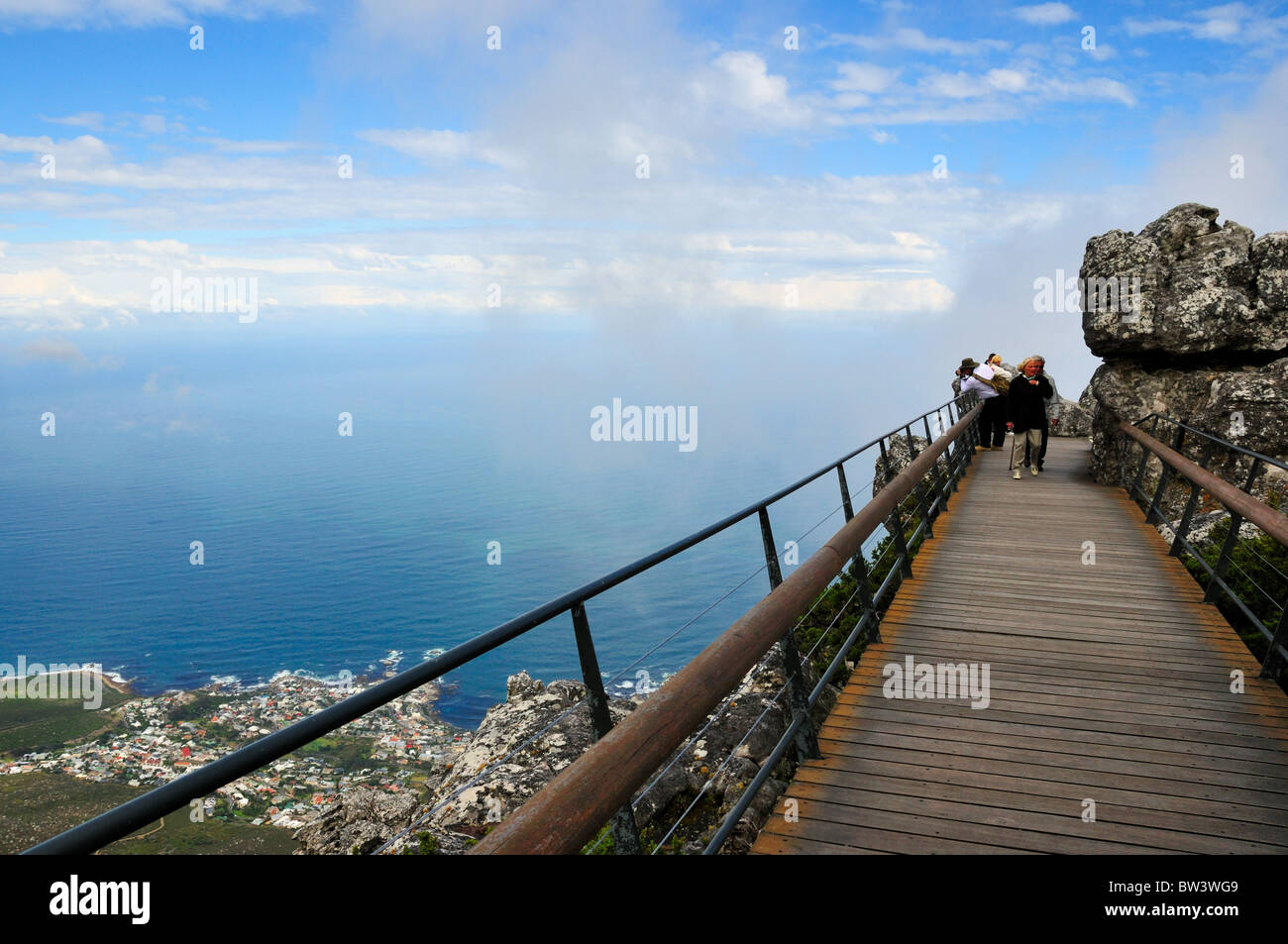 Sky bridge at the Table Mountain National park. Capetown, South Africa ...