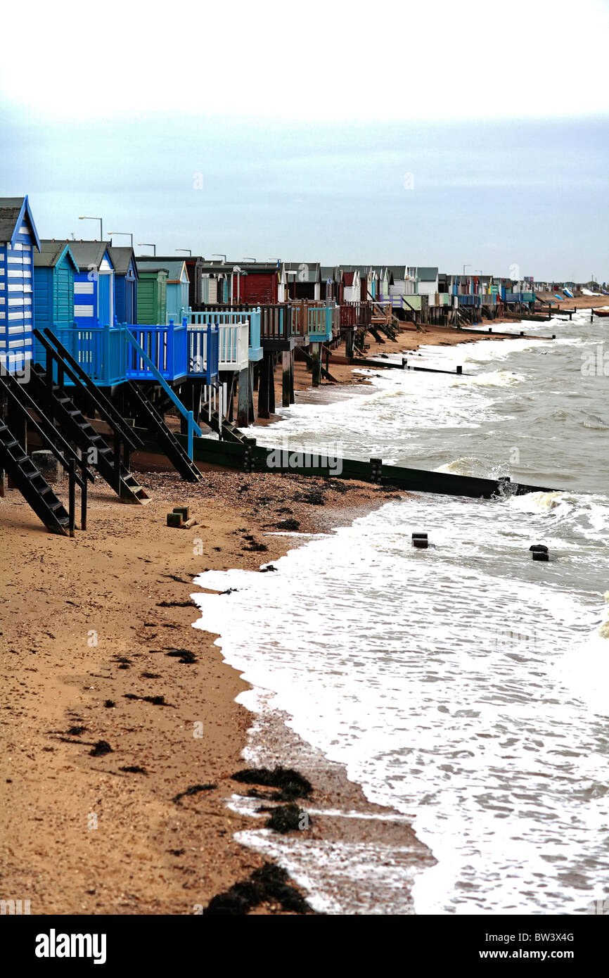 Beach huts in Essex at Southend on Sea Stock Photo - Alamy