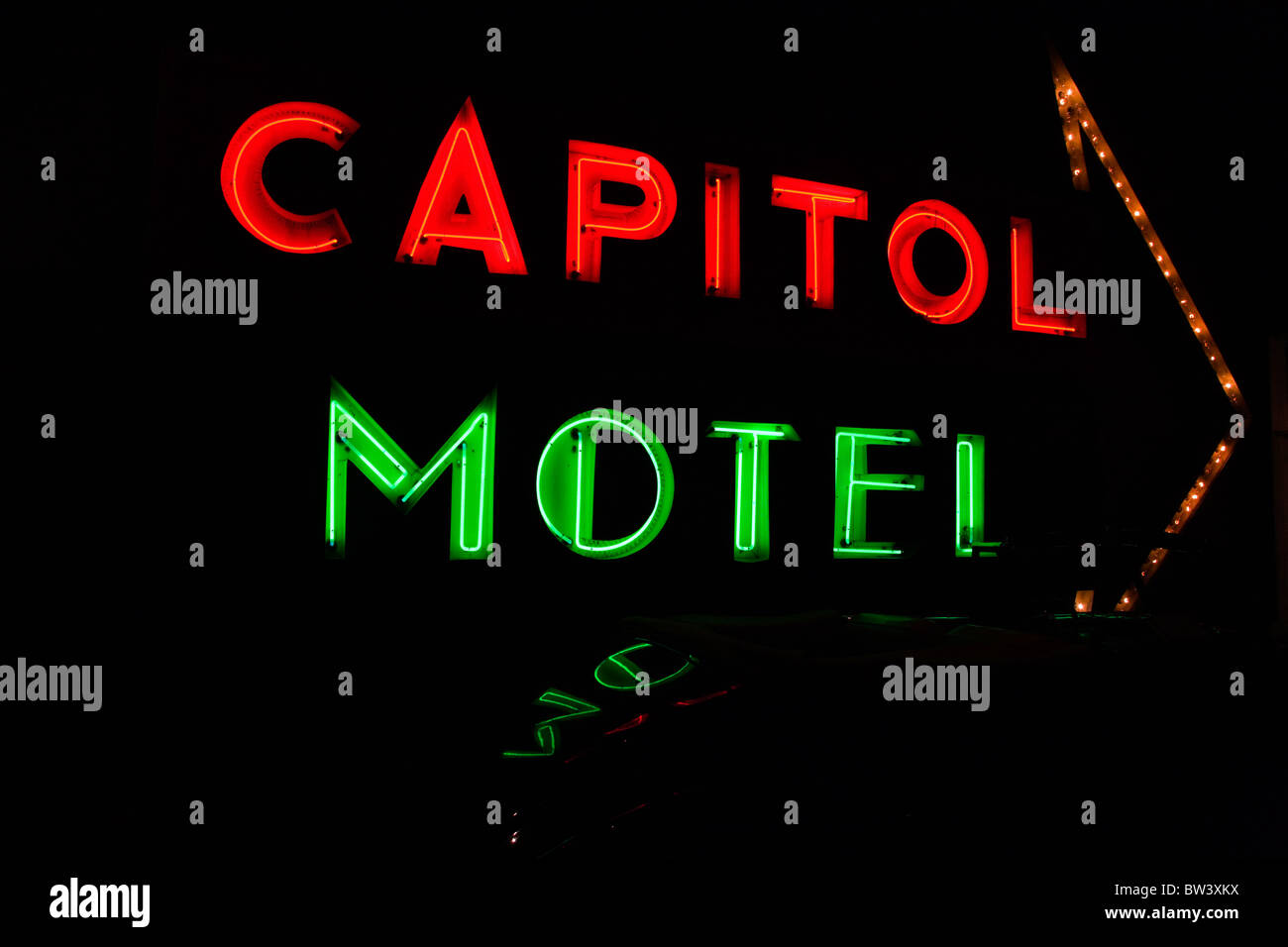 route 66 neon sign Stock Photo - Alamy