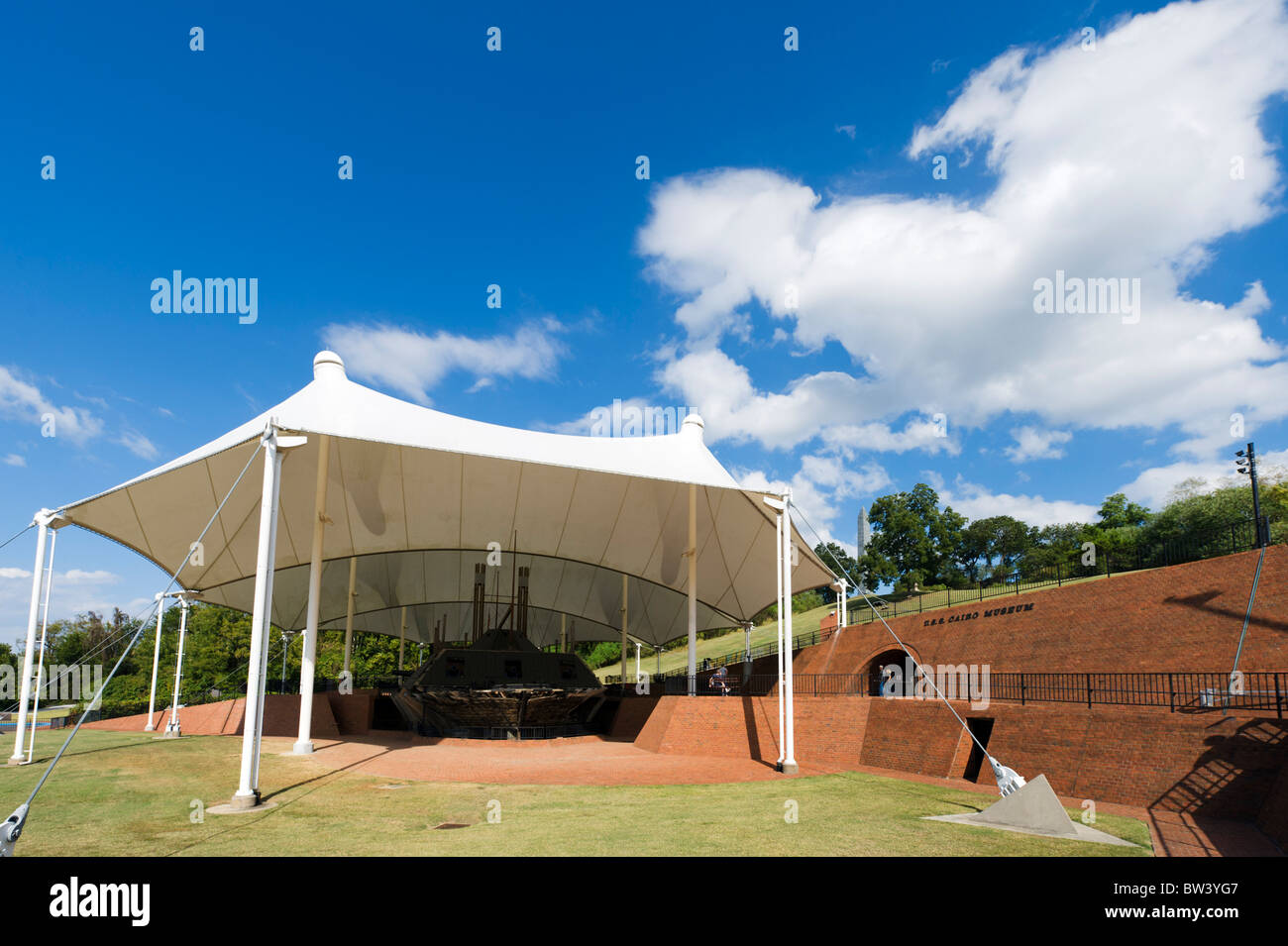 The USS Cairo ironclad gunboat, Vicksburg National Military Park ...
