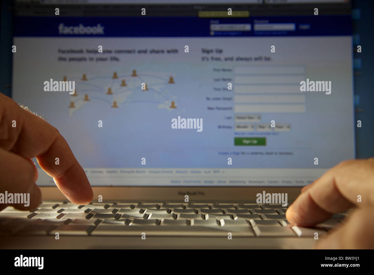 Close up lap top keyboard Stock Photo - Alamy