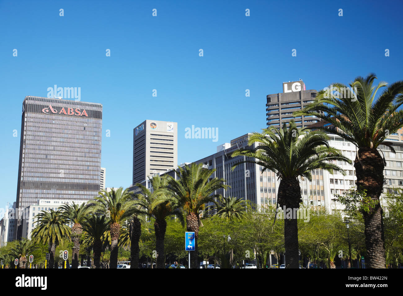 Skyscrapers on Adderley Street, City Bowl, Cape Town, Western Cape ...