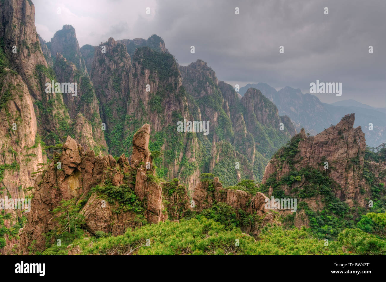 Rocky landscape, Huangshan, China Stock Photo - Alamy