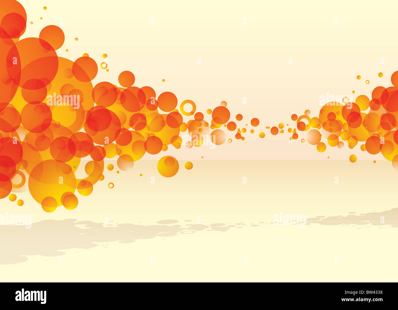 orange bubble explode with subtle background and shadow Stock Photo - Alamy