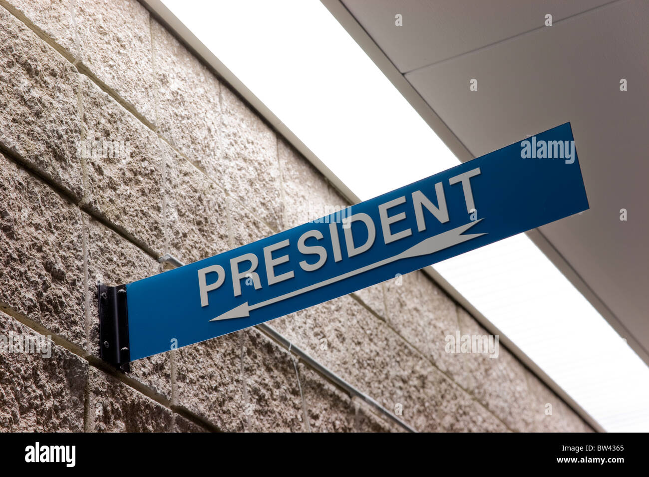 Sign at a college reading "President Stock Photo - Alamy