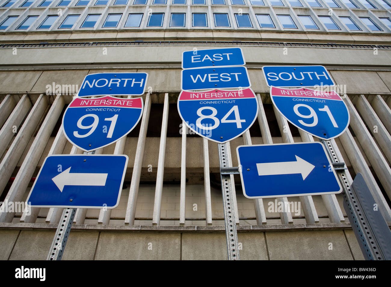 Highway Traffic Signs Arrow High Resolution Stock Photography and ...
