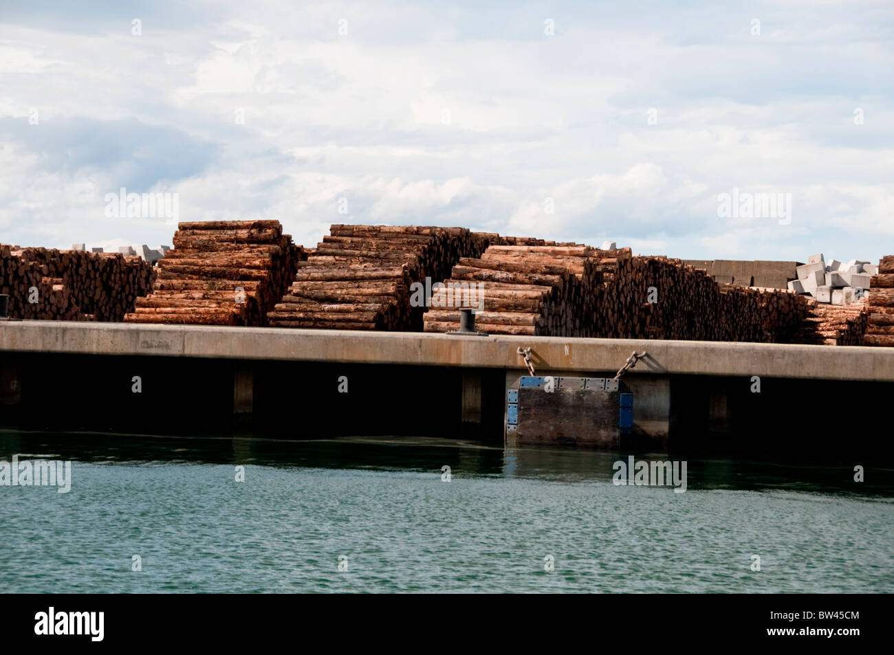 Port of Napier,North Island,New Zealand,Timber,Wood Dock Stock Photo ...
