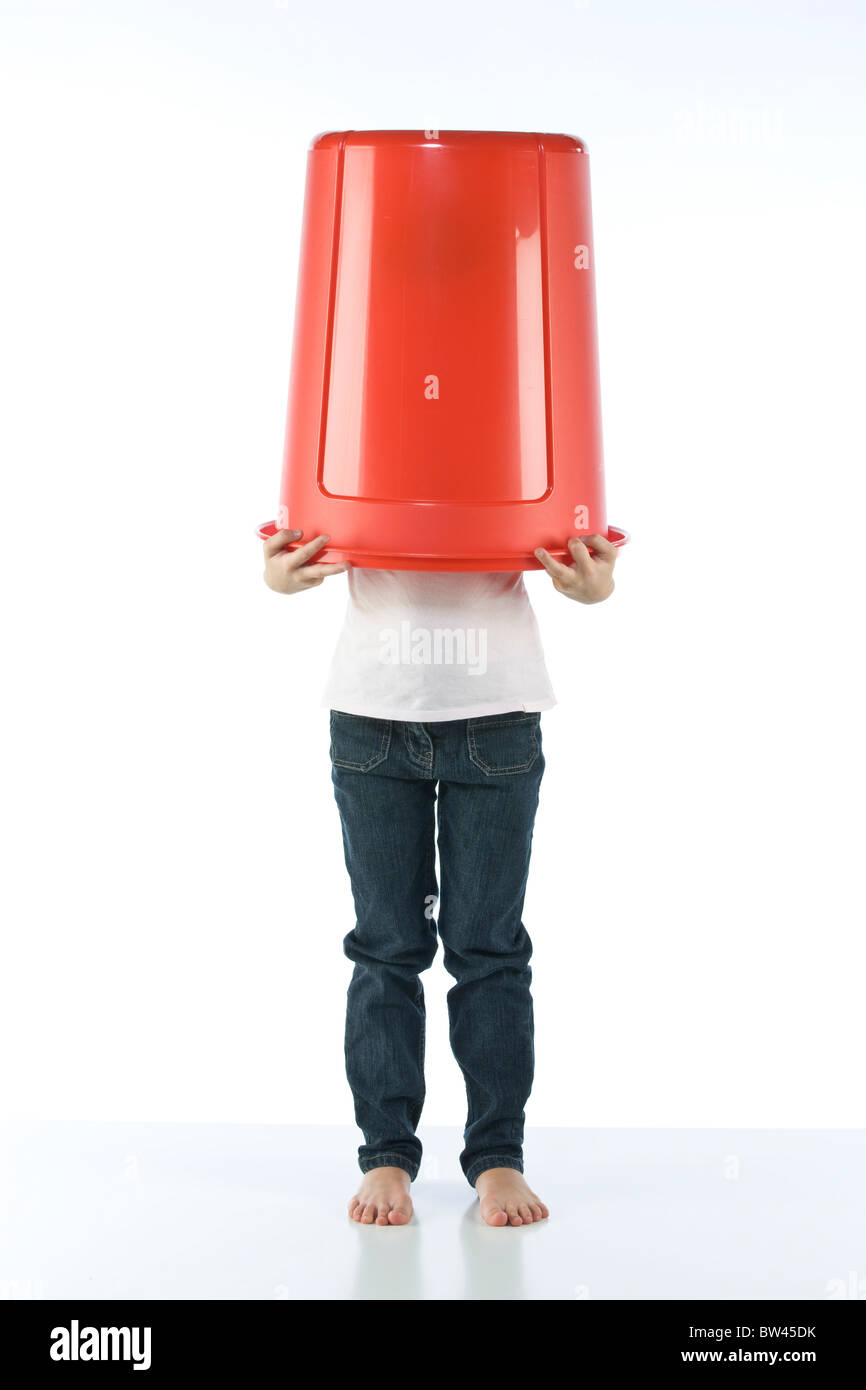 Bin red on the head Stock Photo - Alamy