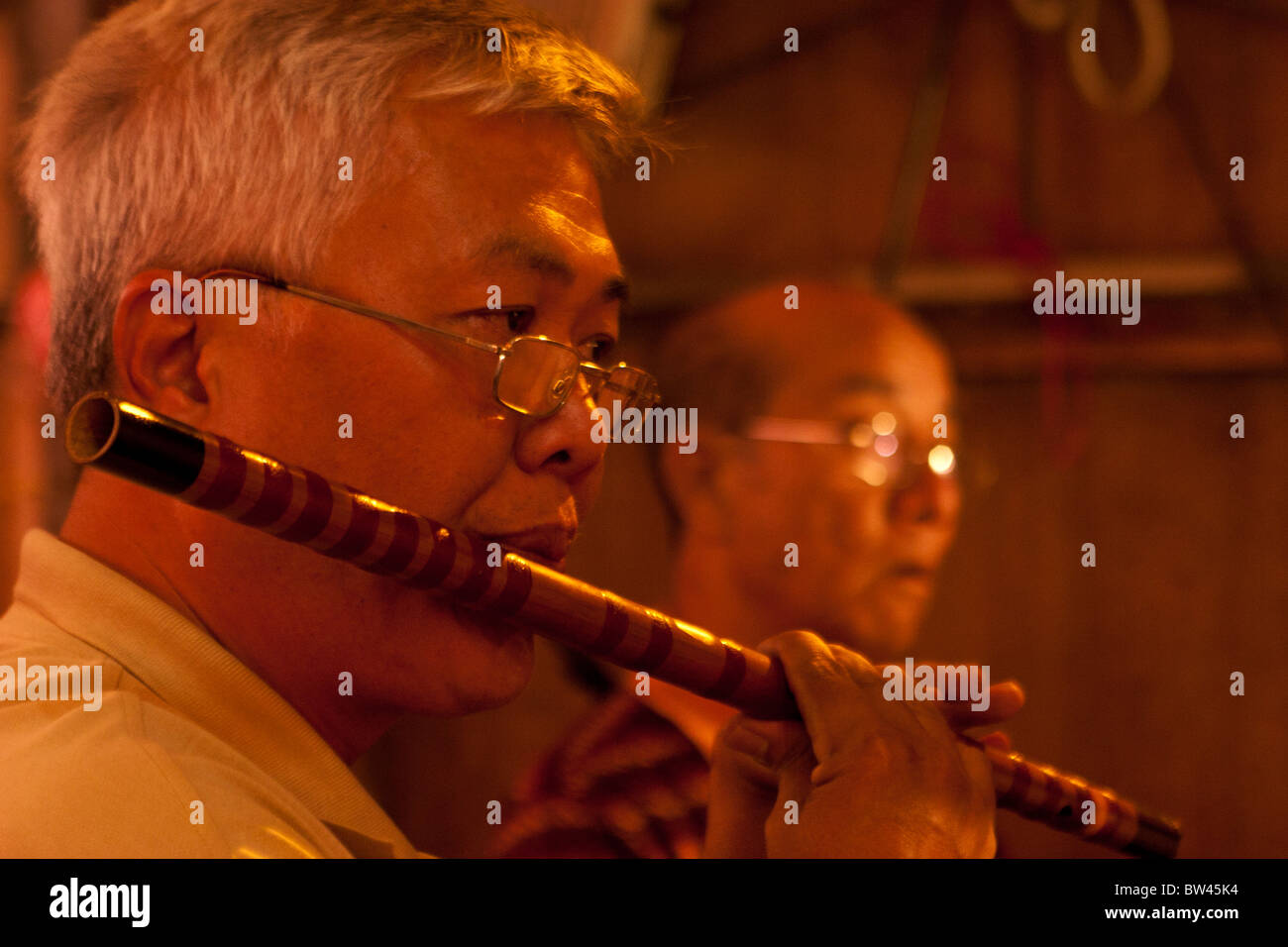 Musicians play during a performance by the Sing Sai Hong troupe, the ...