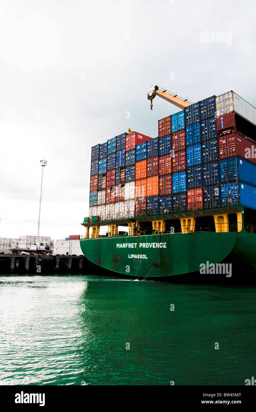 Port of Napier,North Island,New Zealand,Marfret Container Ship ...