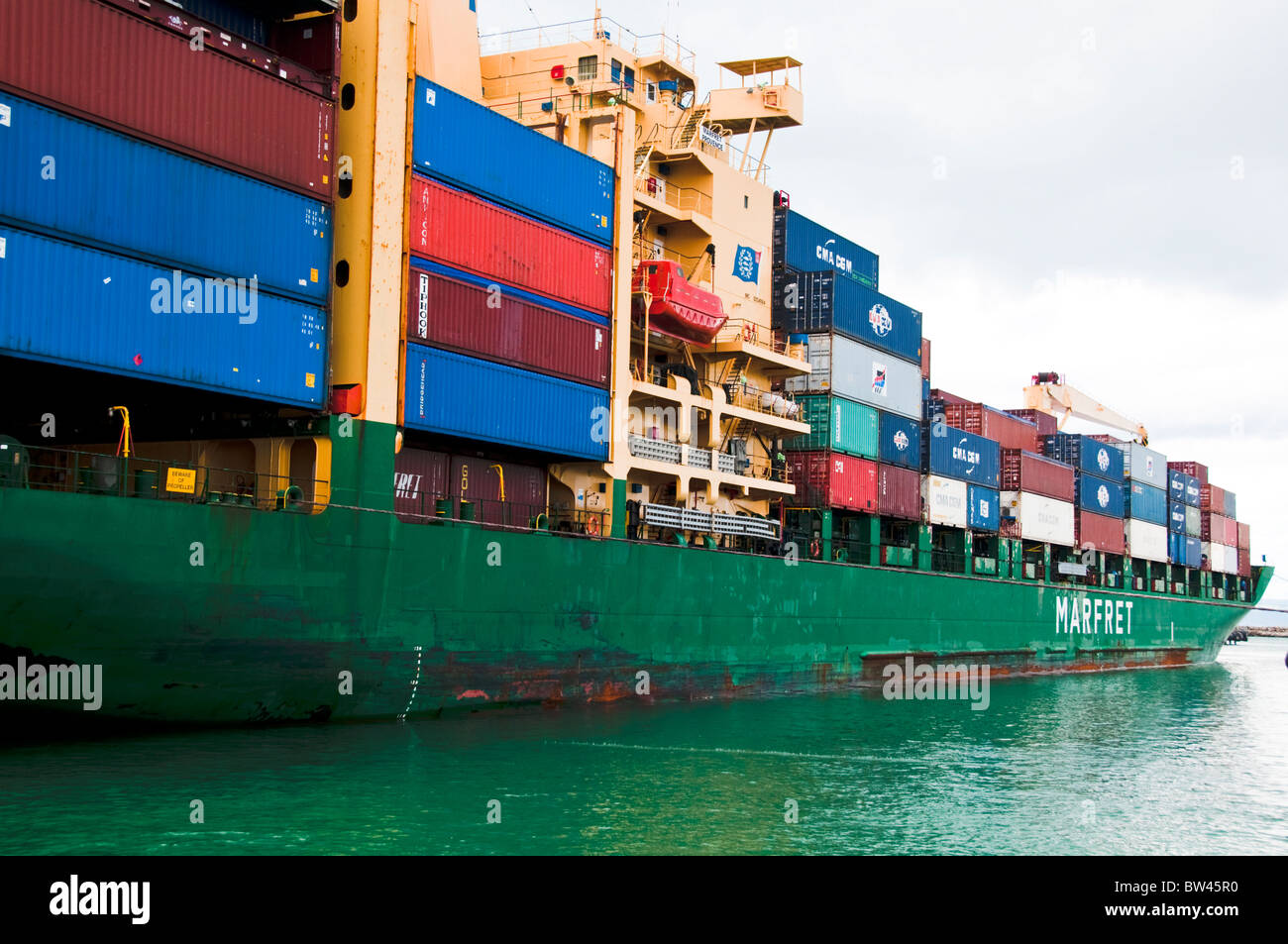 Port of Napier,North Island,New Zealand,Marfret Container Ship ...