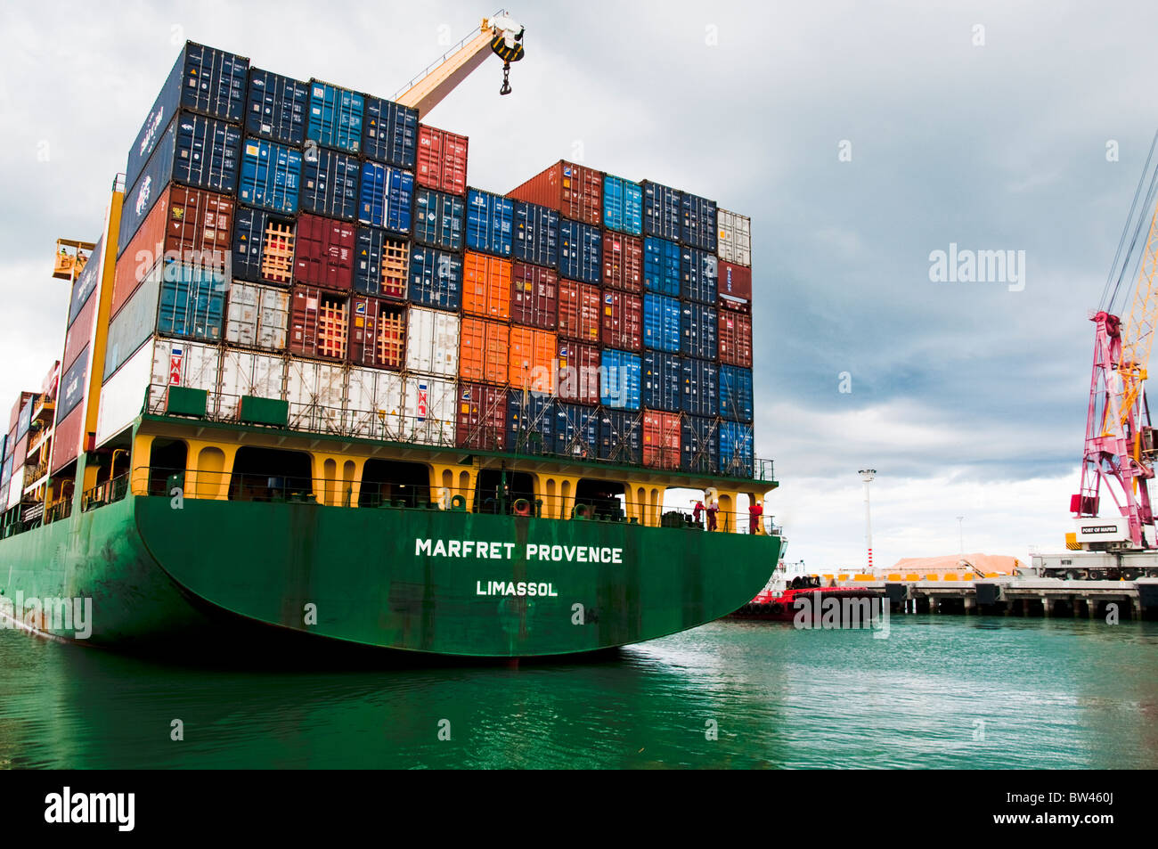 Port of Napier,North Island,New Zealand,Marfret Container Ship ...