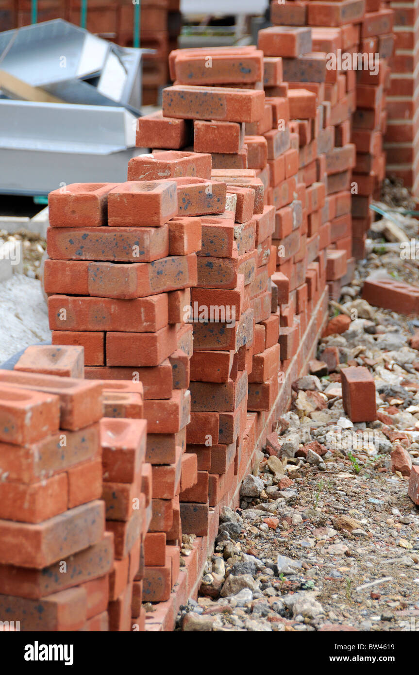 Pile Of Red Bricks