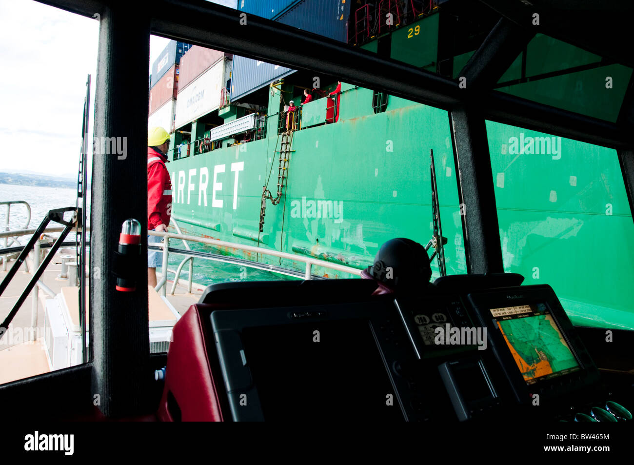 Port of Napier,Waiting for the Port's Harbor Ships Pilot, Marfret ...