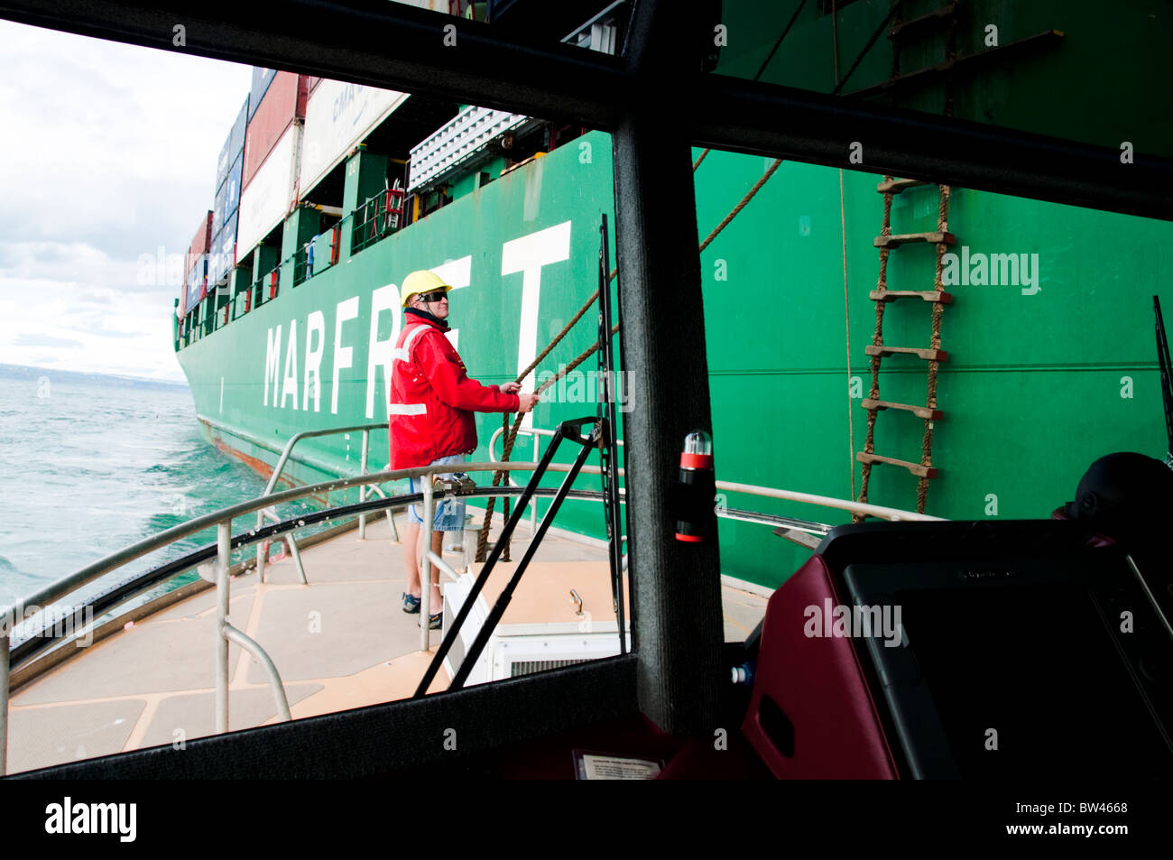 Port of Napier,Waiting for the Port's Harbor Ships Pilot, Marfret ...