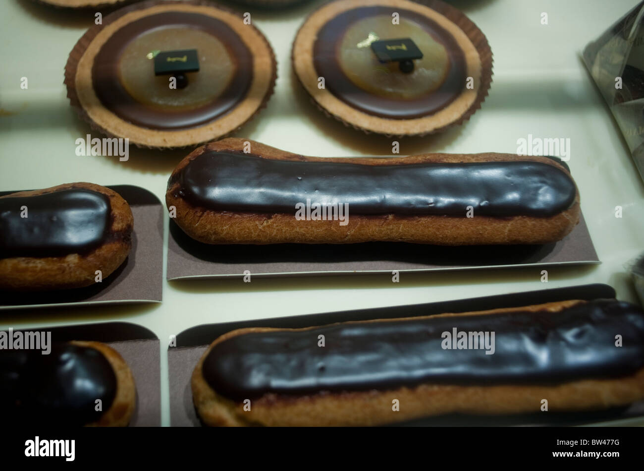 Paris, France, Close up French Cakes, French Chocolate Shop, "Maison du ...