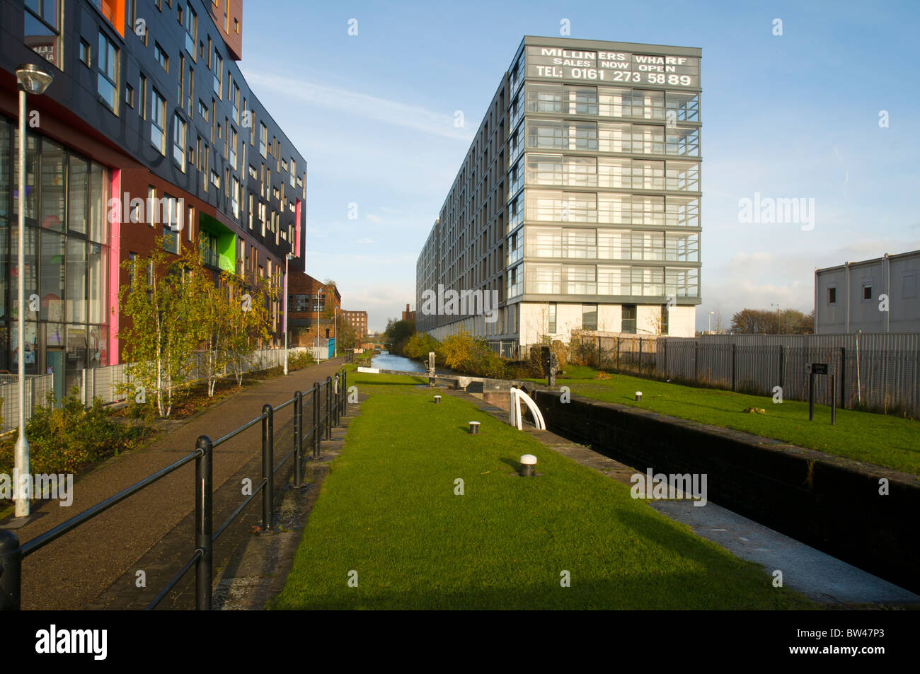 Milliners Wharf apartment building, beside the Ashton Canal, New ...