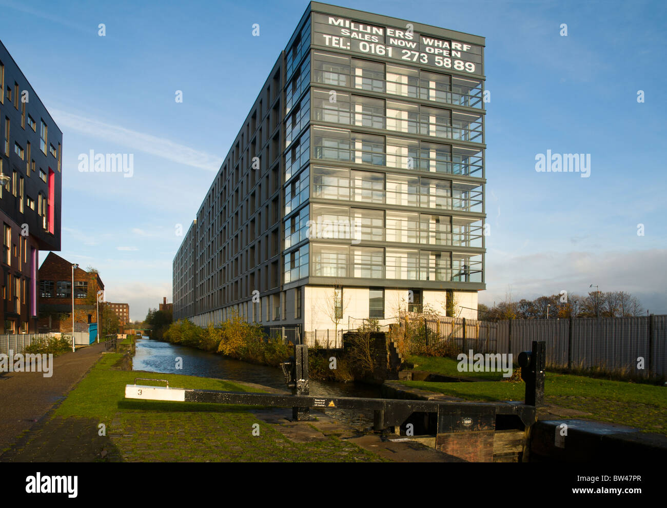 Milliners Wharf apartment building, beside the Ashton Canal, New ...