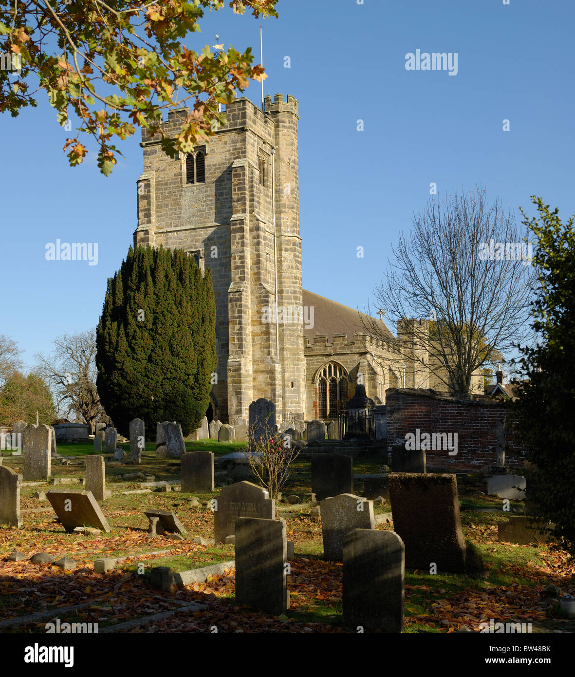 The Parish church of St Laurence in Hawkhurst, Kent, England Stock ...