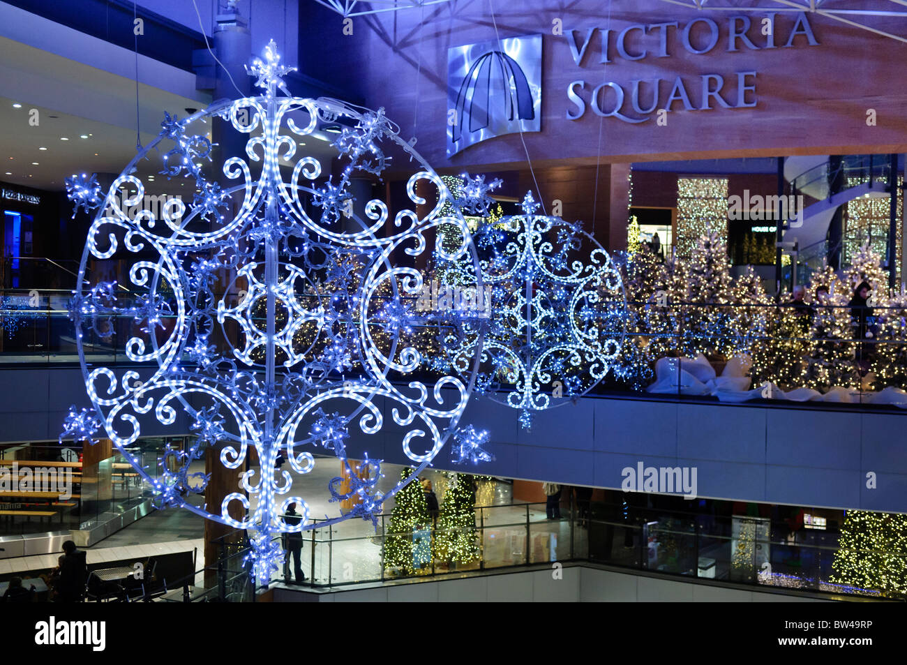 Christmas lights at Victoria Square, Belfast Stock Photo - Alamy