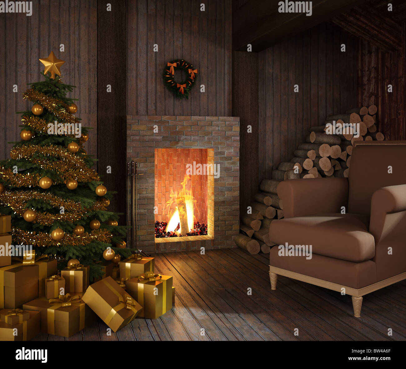 Isolated hut night christmas hi-res stock photography and images - Alamy